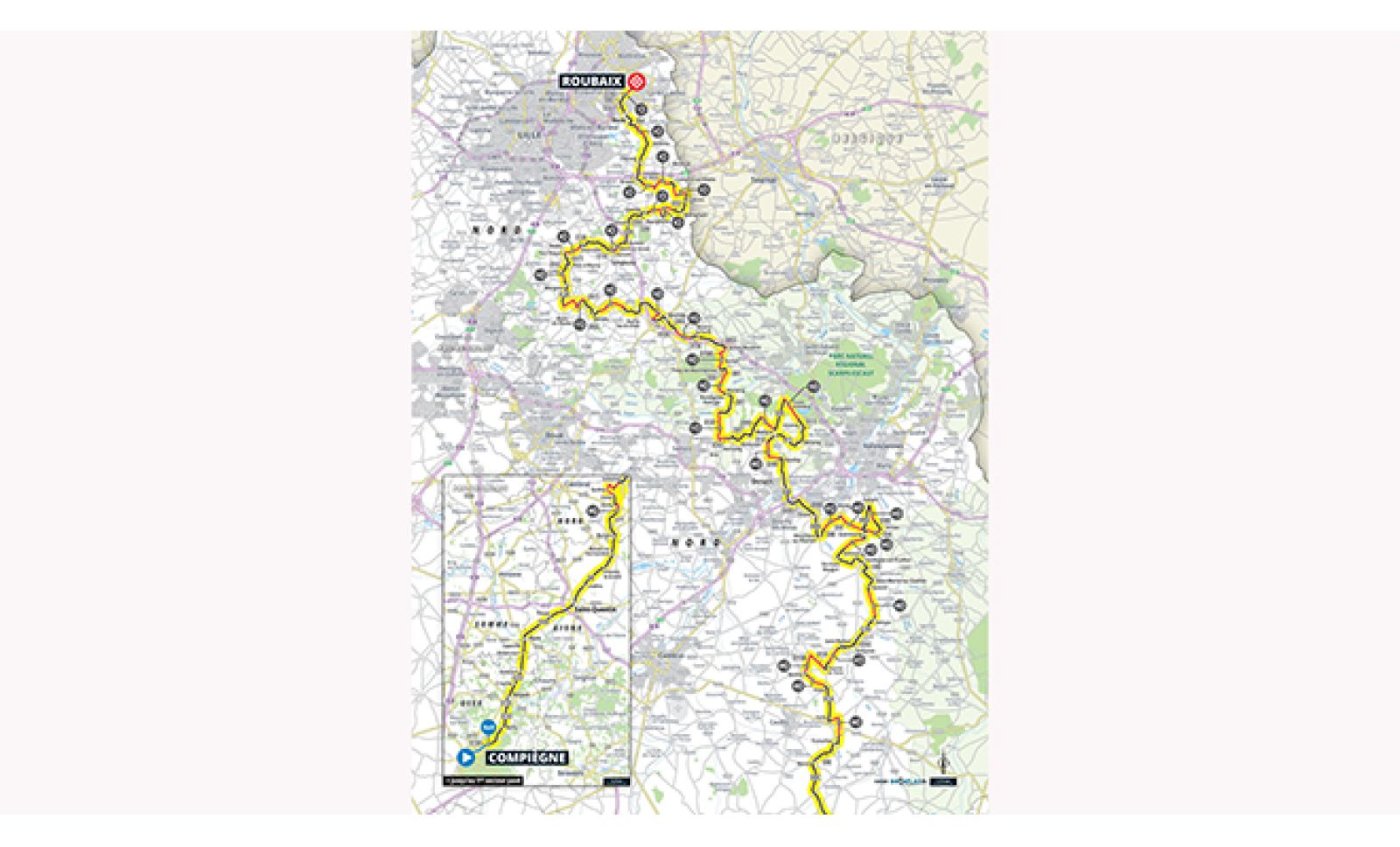 ROUBAIX, NEW ROUTE WITH TWO ADDITIONAL SECTIONS APPROACHING ARENBERG ...